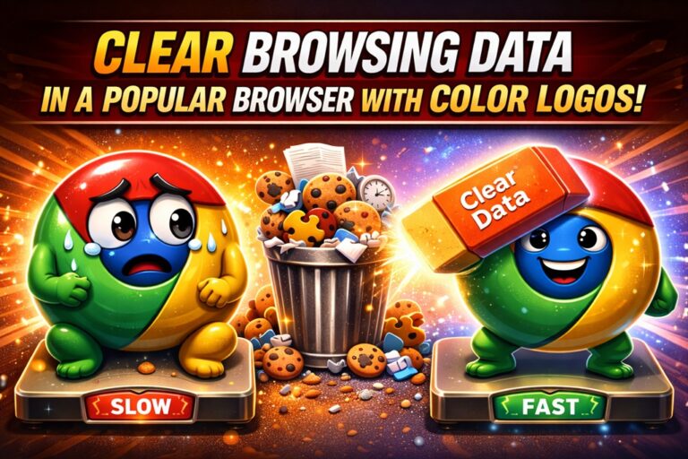 Clear Browsing Data in a Popular Browser With Color Logos!
